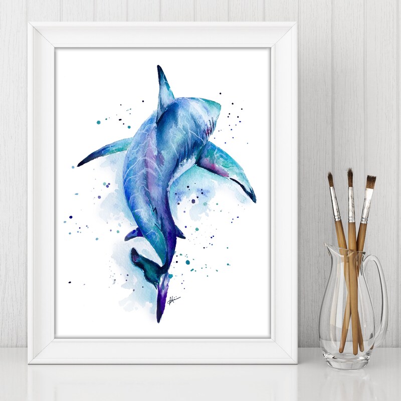 Shark Paintings - Etsy