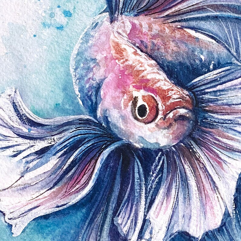 Betta Fish Painting Betta Art Print Colorful Fish Art | Etsy Betta Fish Painting Betta Art Print Colorful Fish Art | Etsy