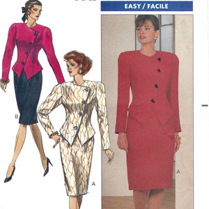 Butterick Pattern 4374, Misses’ Semi-fitted Top With Sraight Skirt ...