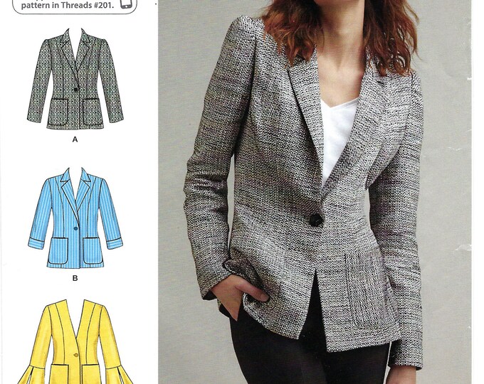 Simplicity Pattern 8844, Misses'/miss Petite Unlined Blazer, Sizes 6-14 ...