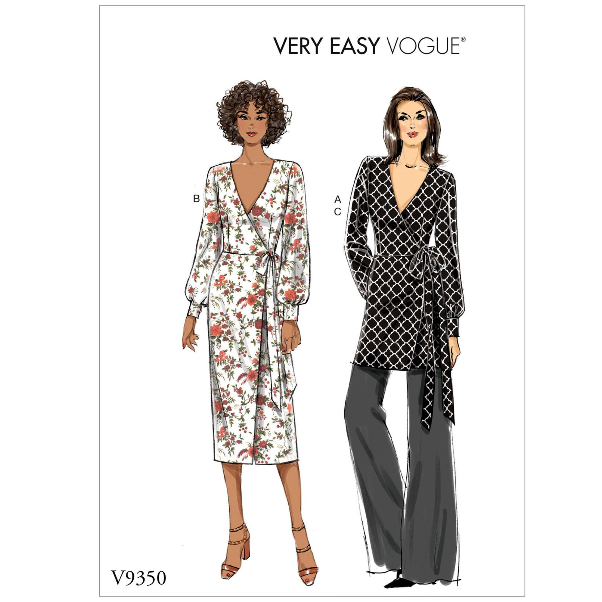 Vogue Pattern 9350 Misses' Top Dress and Pants Sizes: - Etsy