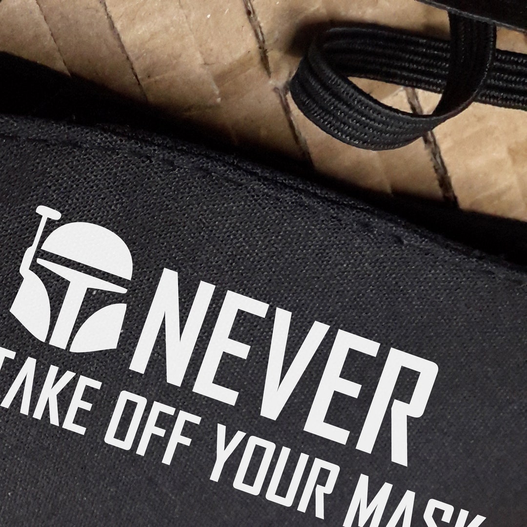 Mandalorian Face Mask, Mask With Filter Pocket, 2 or 3 Layers Face Mask ...