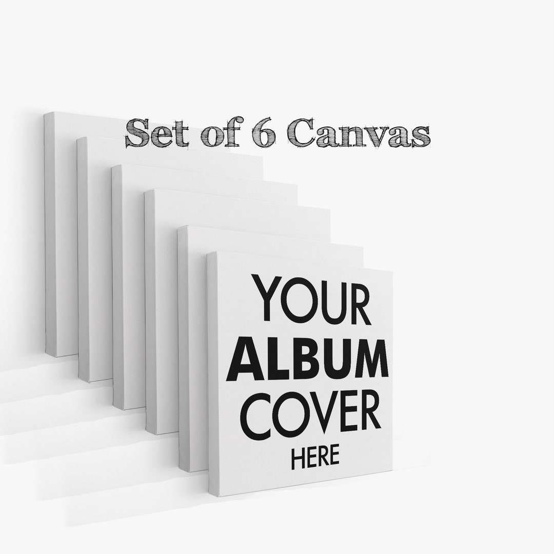 Set of 6 Album Covers, Wrapped Canvas, Personalized Music Canvas ...