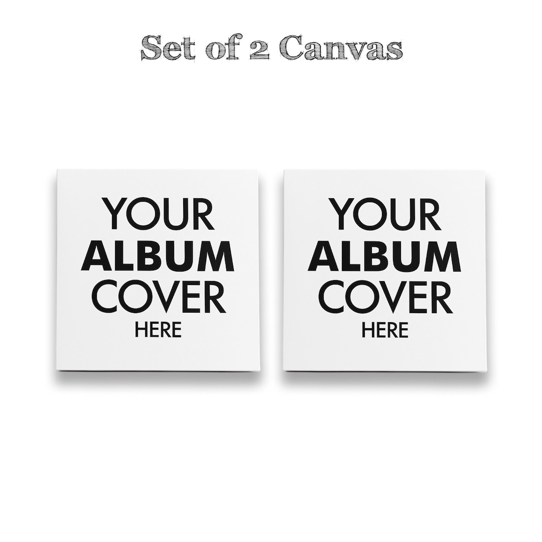 Music Album Cover Canvas Print, Set of 2 Personalized Music Album ...
