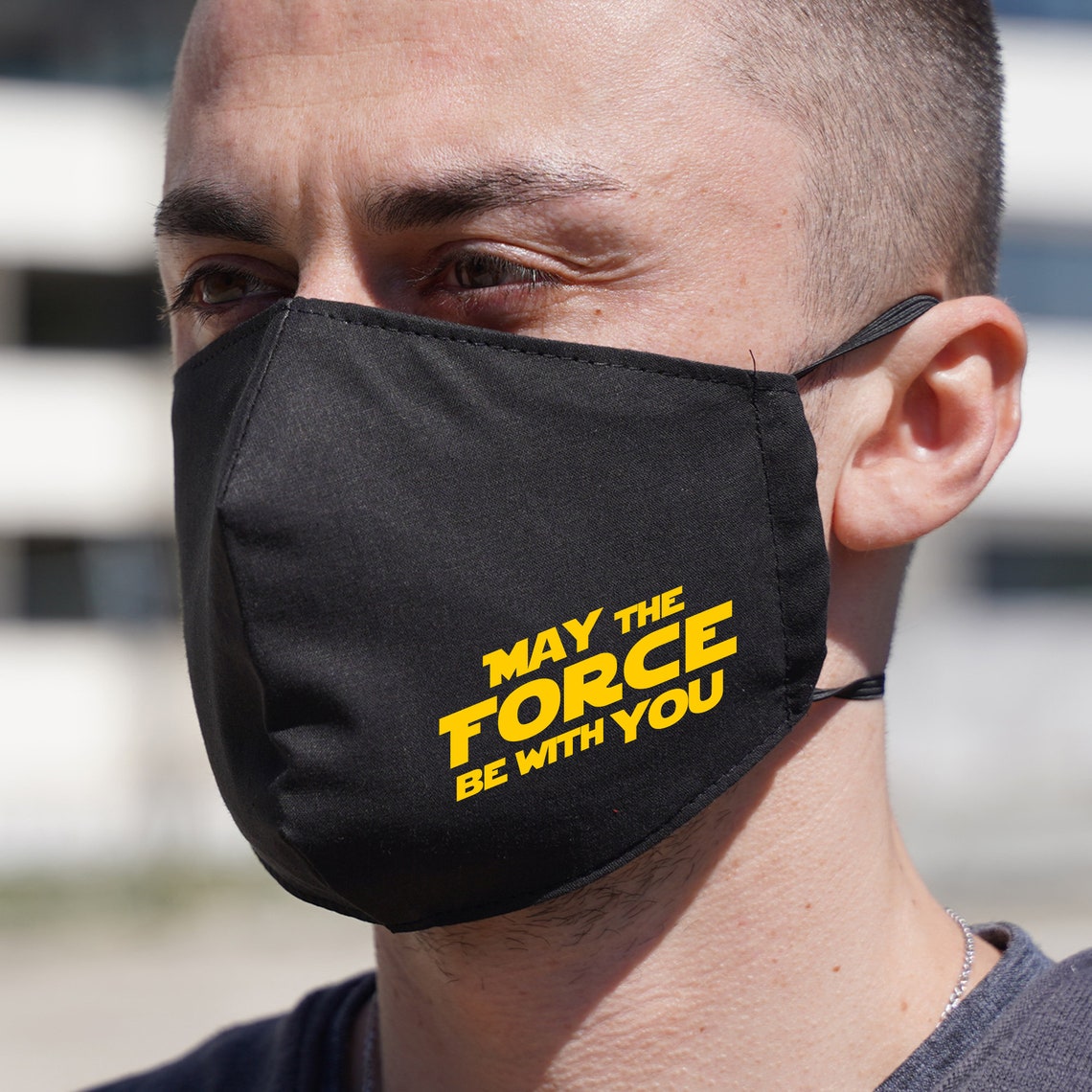 Star Wars Face Mask May the Force Be With You Custom Mask 3 - Etsy