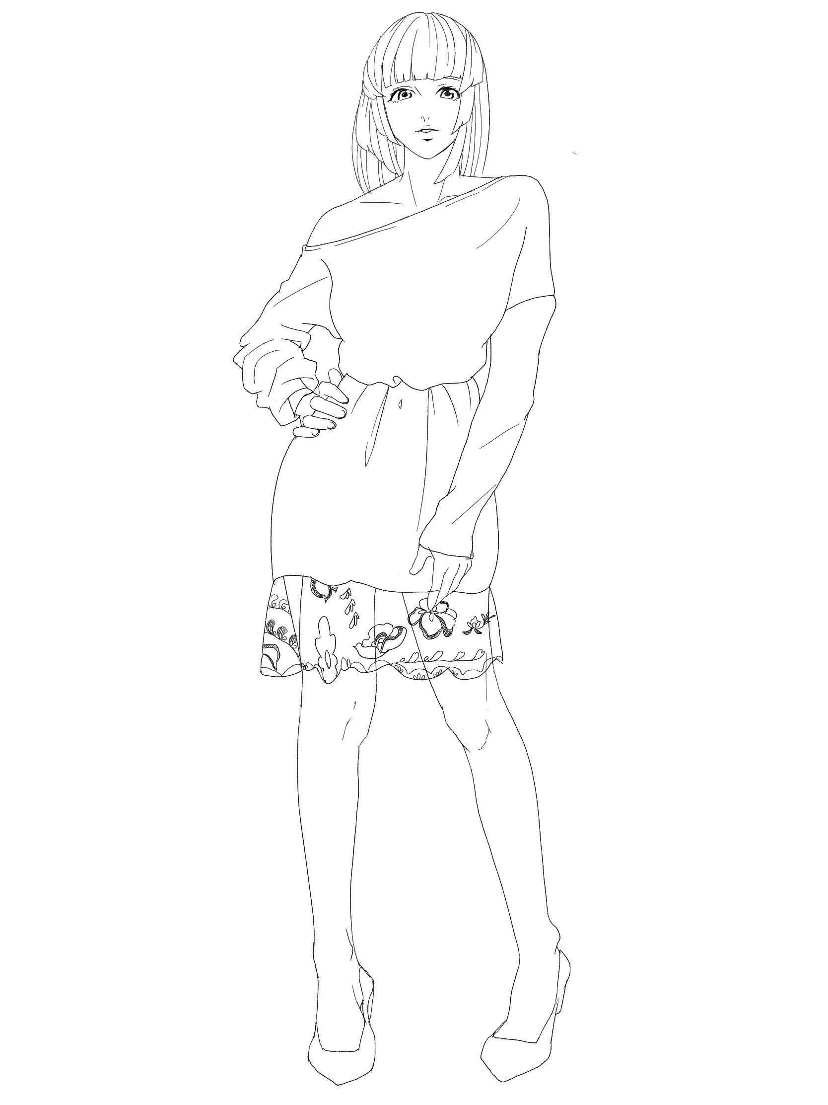 ANIME Full Body Line Work - Etsy