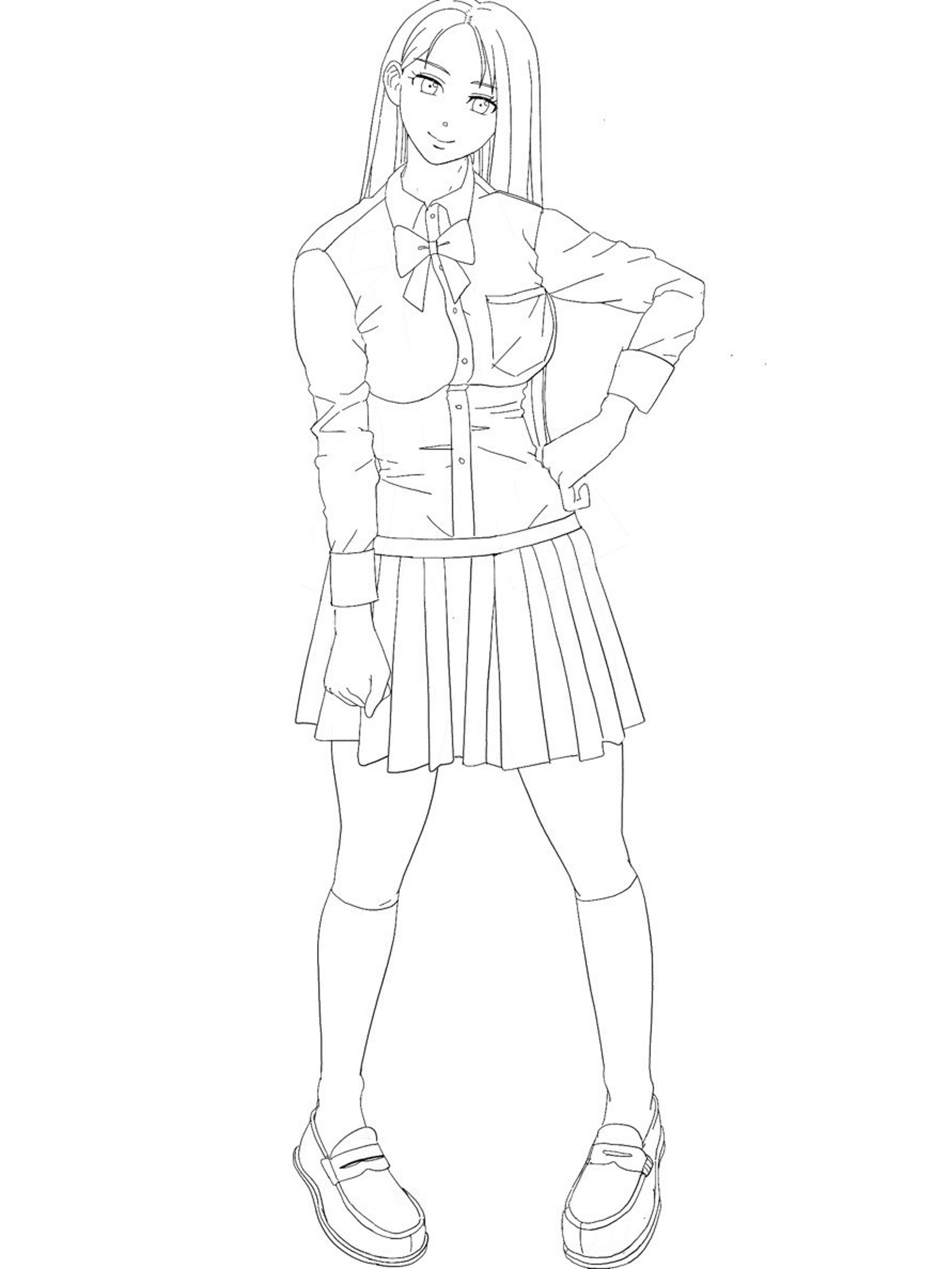 ANIME Full Body Line Work - Etsy