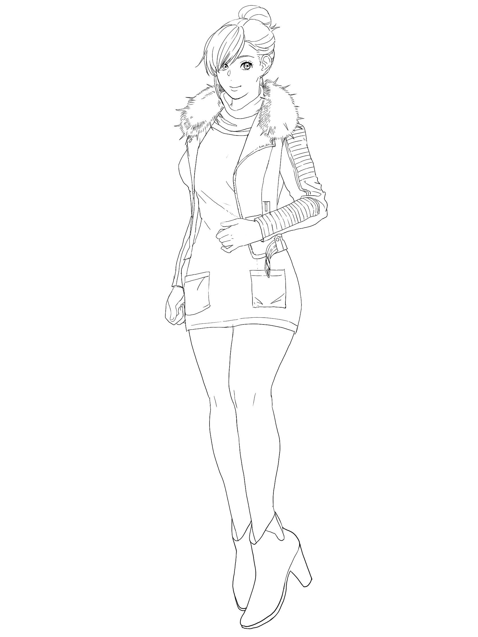 ANIME Full Body Line Work - Etsy