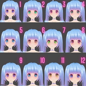 Vroid Eye Texture Set Starry Eyes With 12 Colour Variations and Two ...