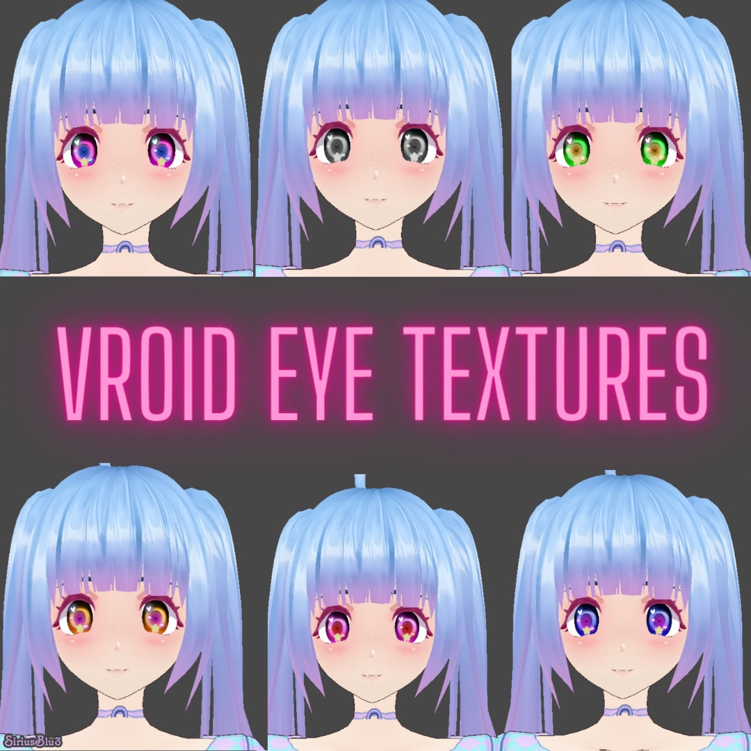 Vroid Eye Texture Set Starry Eyes With 12 Colour Variations and Two ...