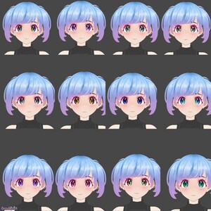 Vroid Eye Texture Set #23 With 12 Colour Variations Including Rainbow ...