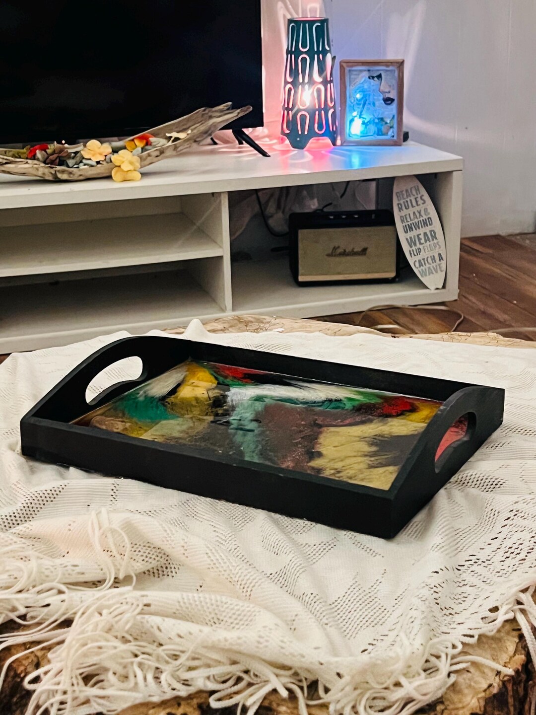 Retro Coca Cola Serving Tray Beach Scene 2002 Melamine 19 1/2 X 14 1/2 ...