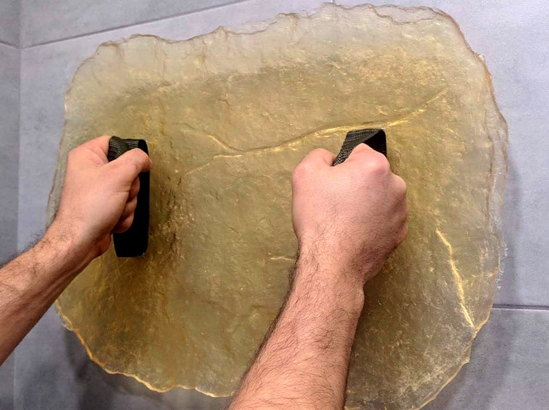 Polyurethane Mat Stamp STONE TEXTURE ROCK Concrete Cement Stamping ...