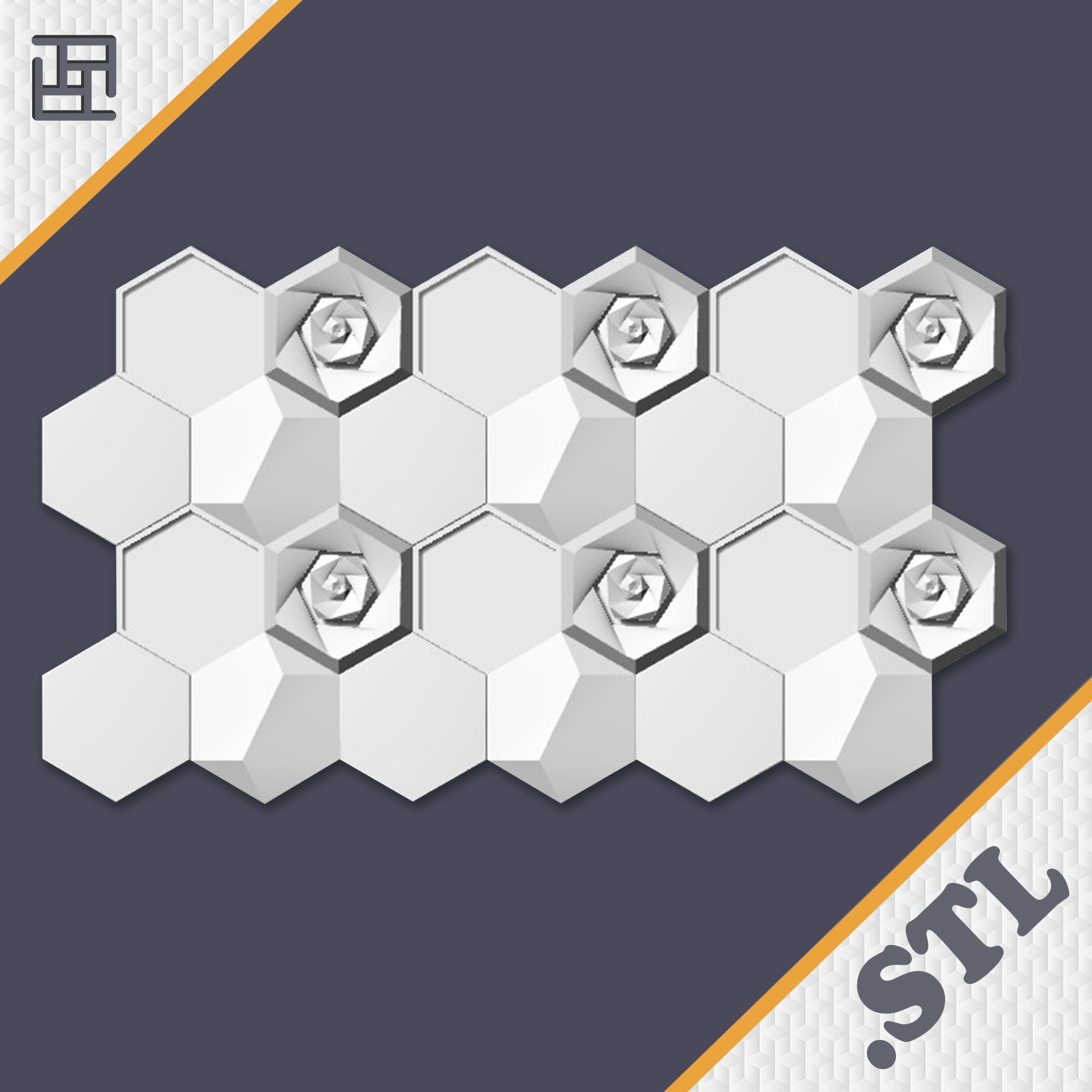 Wall Panel 3D STL Model HEXAGONS for Moss (digital Model) | STL 3D ...