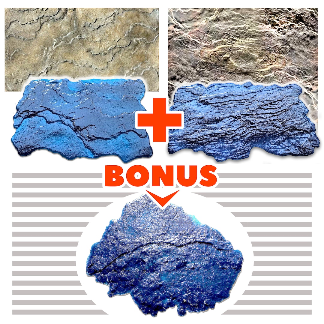 Two PU Stamps Textures Plus Bonus | Concrete Cement Stamping Pattern ...