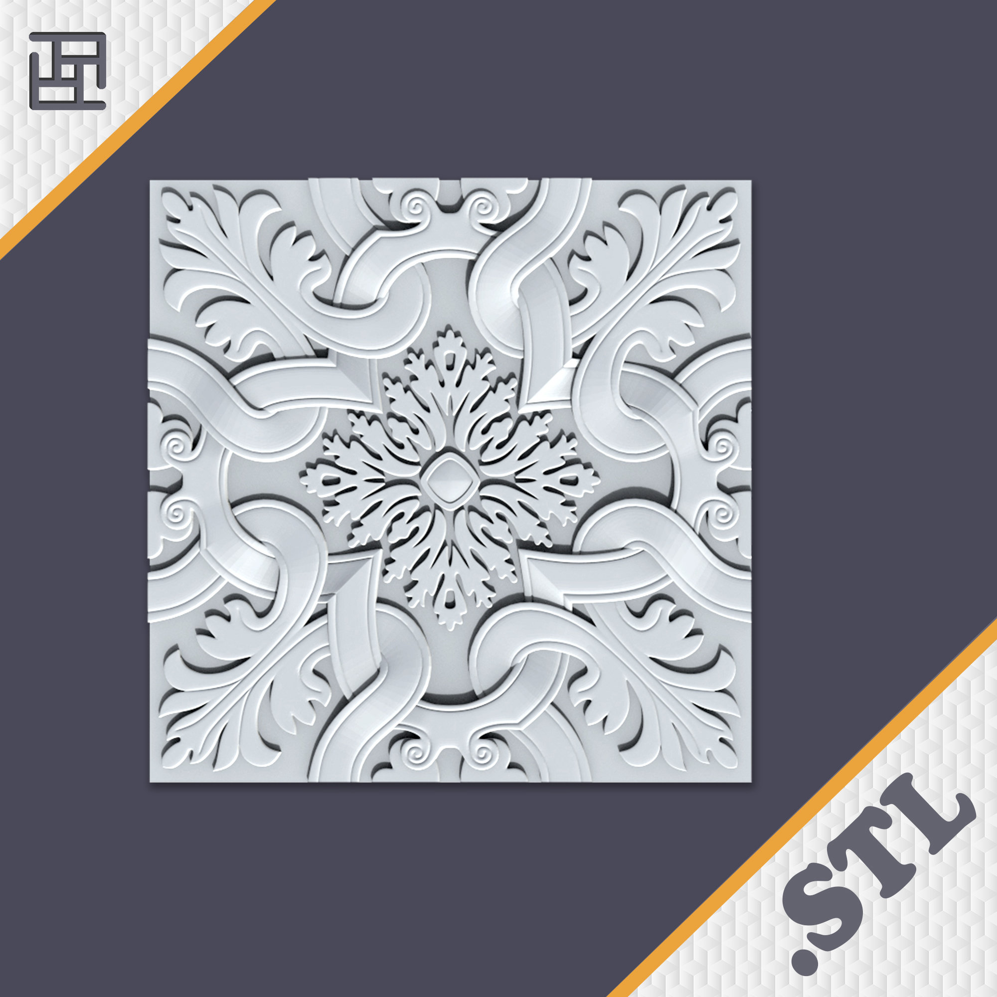 Wall Panel 3D STL Model BURZHE (digital Model) | STL 3D Model for Cnc ...