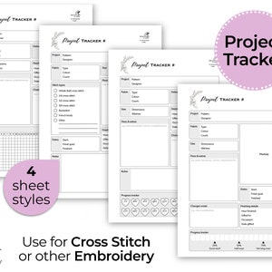 Cross Stitch Planner Minimalist Embroidery Project WIP - Etsy
