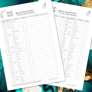 Mill Hill Beads Inventory Tracker Planner, Minimalist Design Printable ...