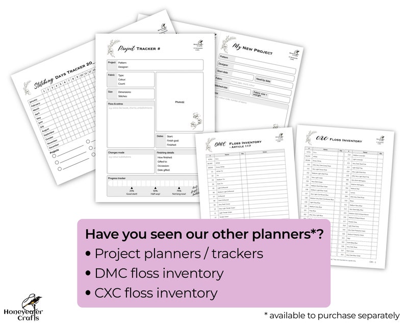 DMC Inventory Tracker Minimalist Cross Stitch Embroidery - Etsy