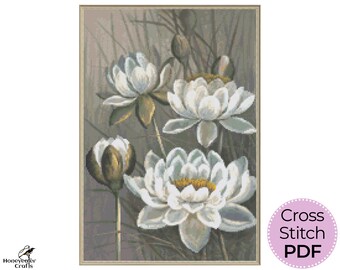 Water Lily Embroidery Design - Etsy