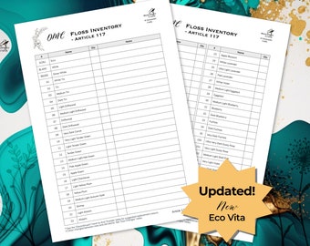 Cross Stitch Planner, Minimalist Embroidery Project WIP Tracker ...