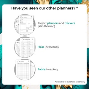 Cross Stitch Planner, Minimalist Embroidery Project WIP Tracker ...