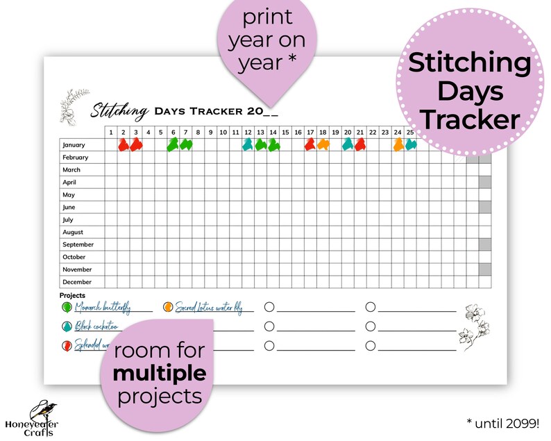 Cross Stitch Planner Minimalist Embroidery Project WIP - Etsy