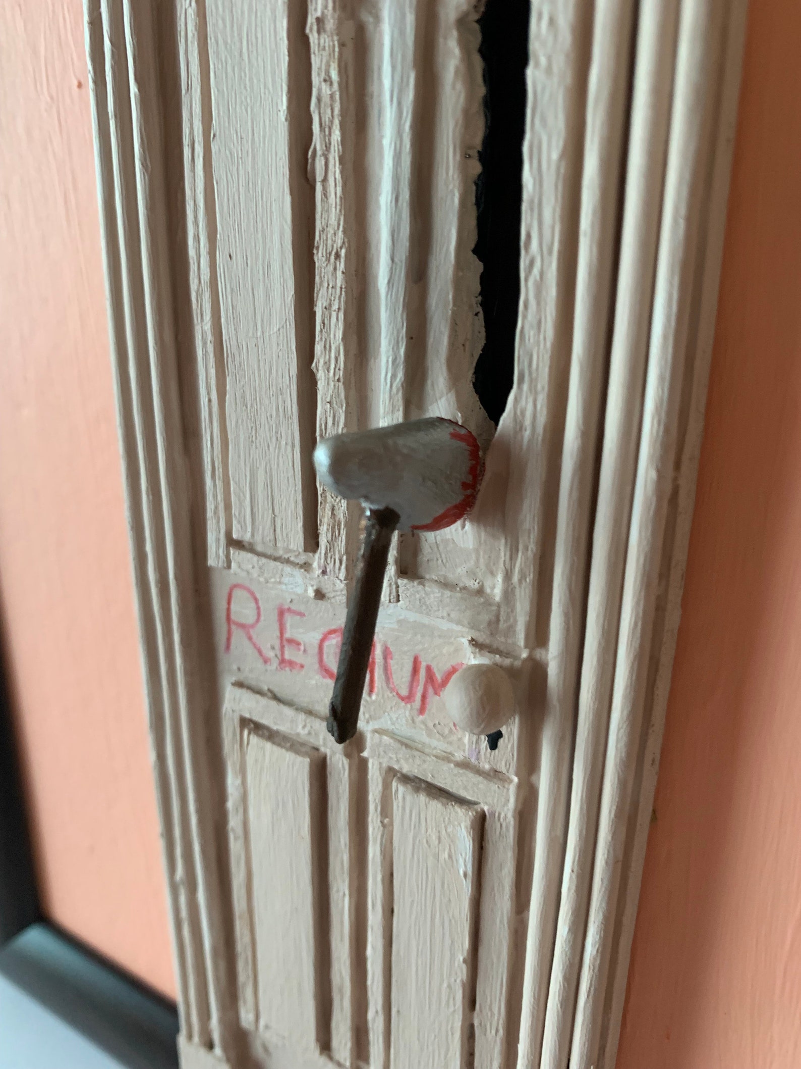 The Shining Redrum Door Miniature Frame Diorama Here's - Etsy