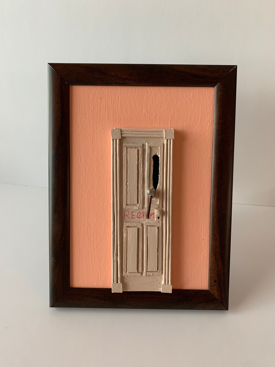 The Shining Redrum Door Miniature Frame Diorama Here's - Etsy