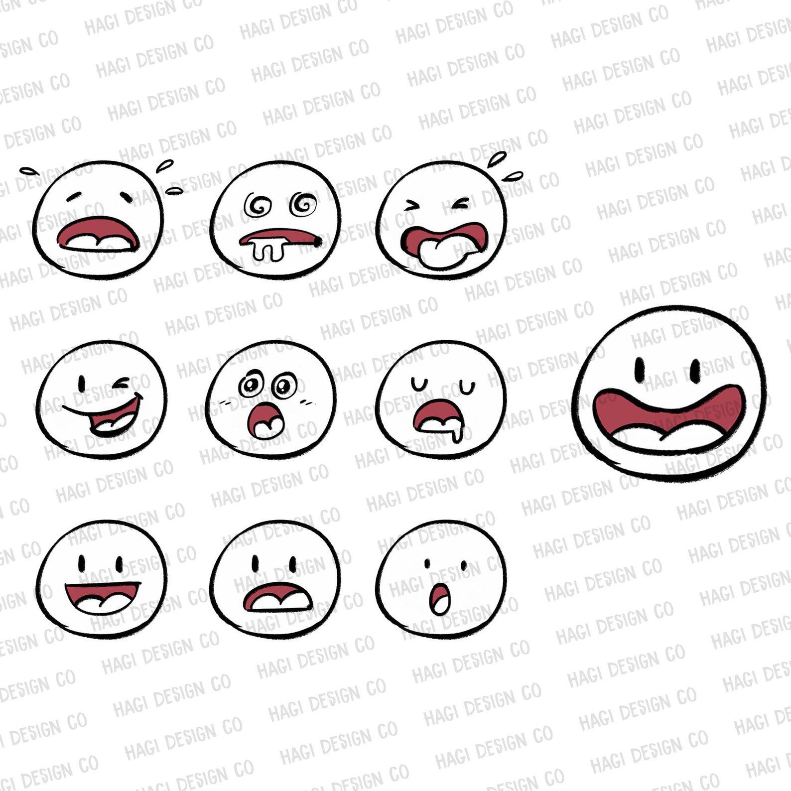 Emoji Cliparts Black and White Emojis Emotions Emoticon - Etsy Hong Kong