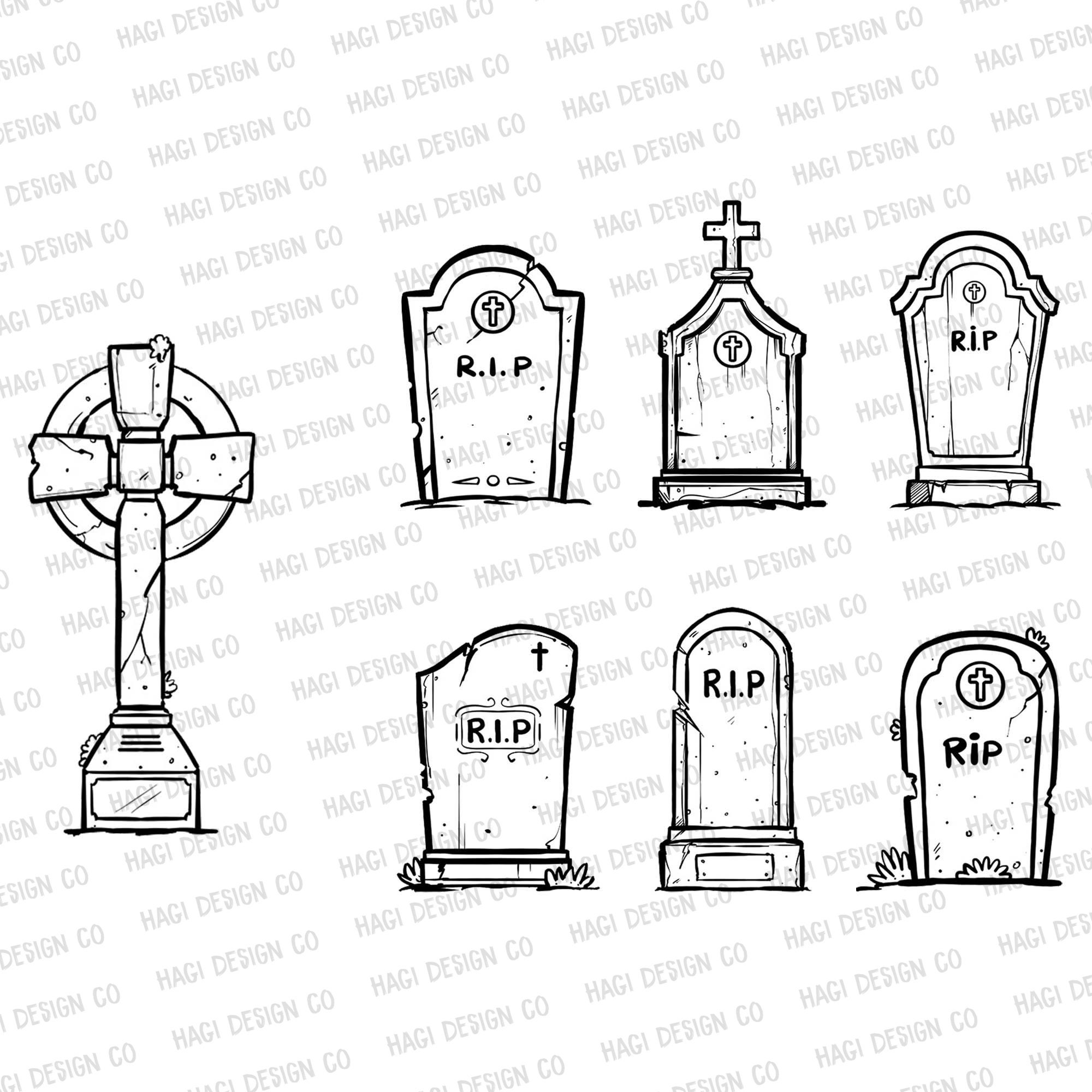 Blank Tombstone Drawing