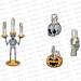 Halloween Candle Cliparts Skull Candles PNG Zombie Hand - Etsy