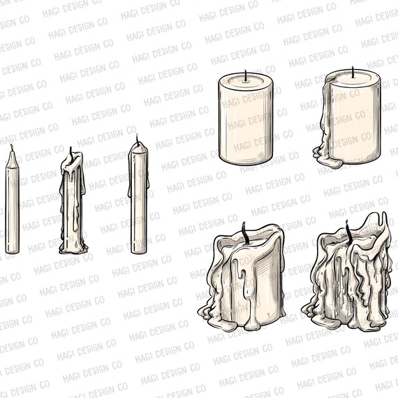 Candle Drawing Sketch