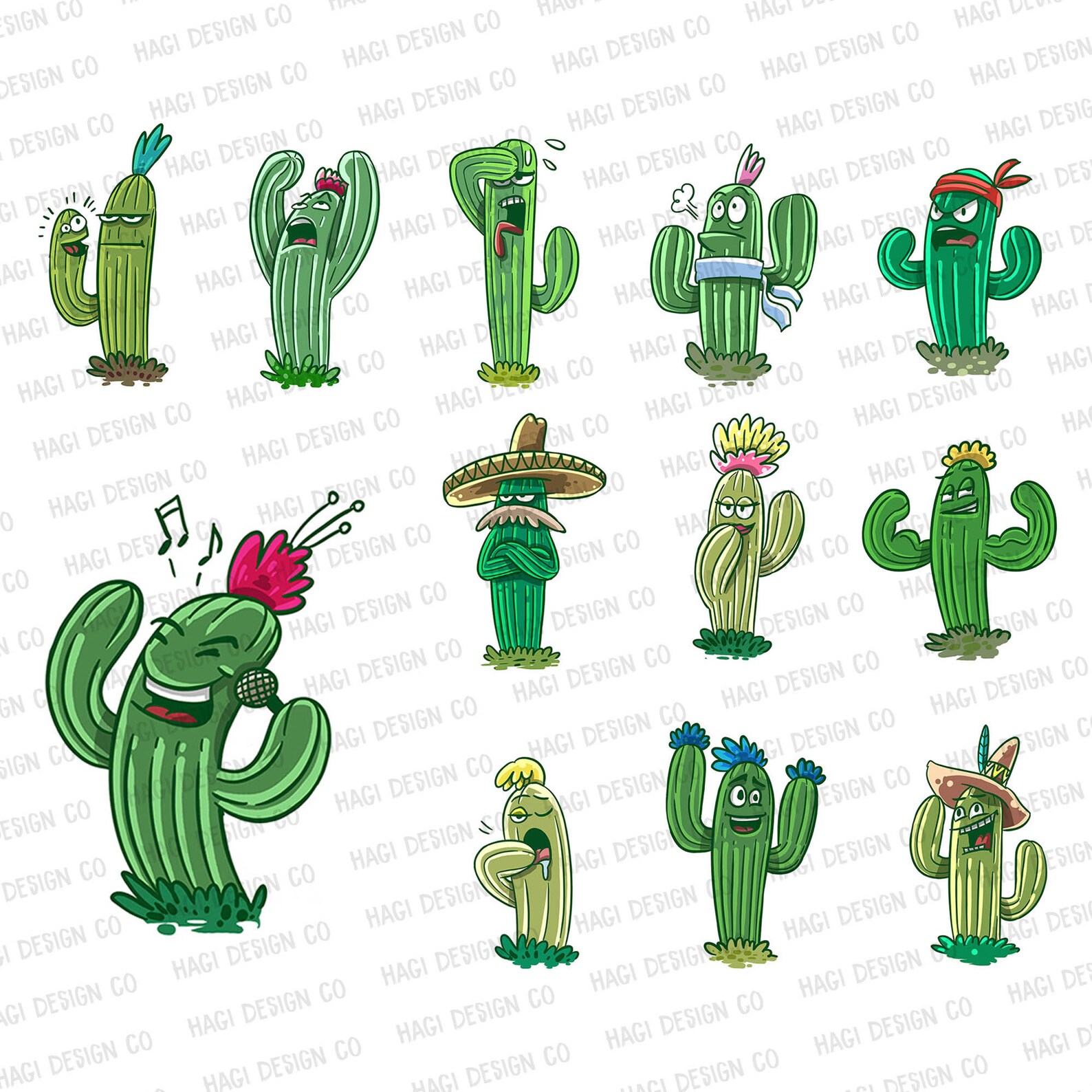Cactus Cliparts, Arizona Plant Download, Cute Kawaii Cartoon Character ...