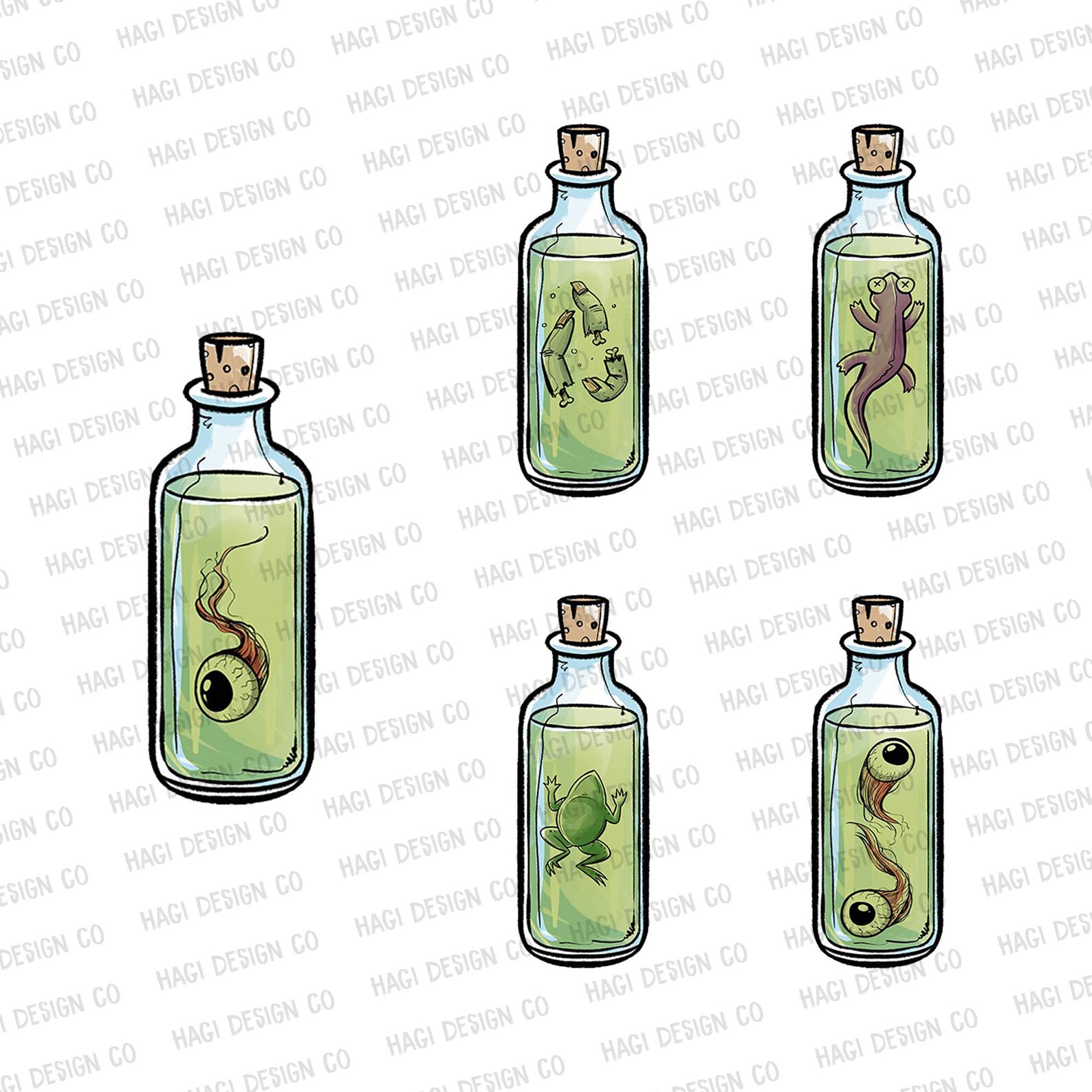 Halloween Magic Potion Bottles Clipart Witches Potions - Etsy