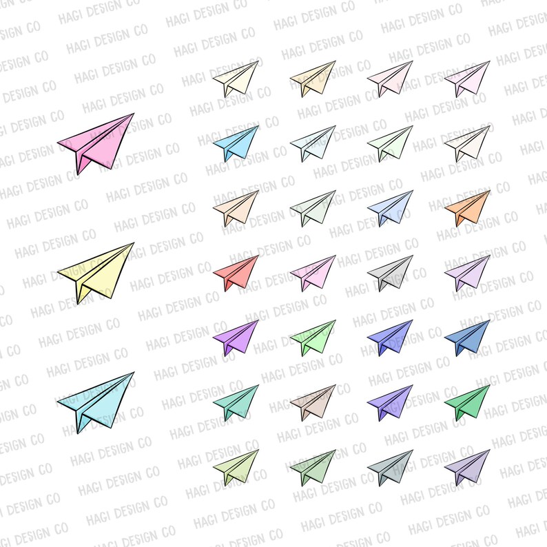 Paper Planes Clipart, Paper Airplane Drawing, Multicolor Cute Cartoon ...