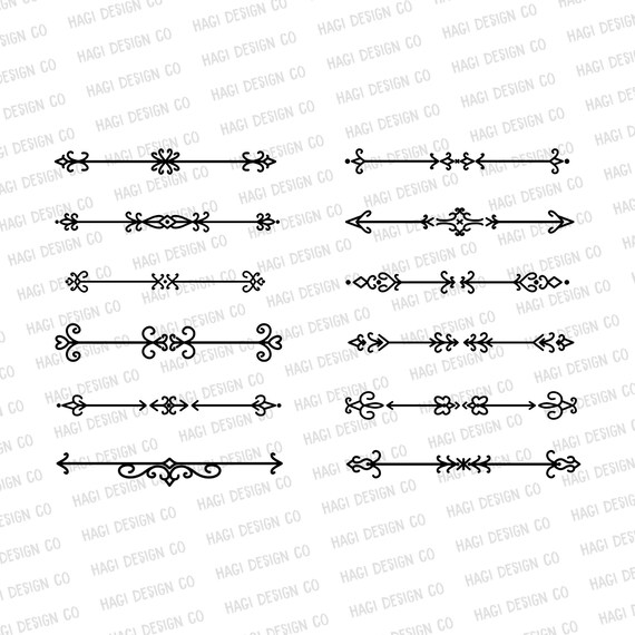 Hand Drawn Arrow Dividers SVG PNG Ornament Text Divider - Etsy Finland