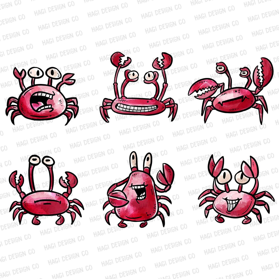Red Crab Cliparts, Sea Animal Download, Cartoon Crustacean Character ...