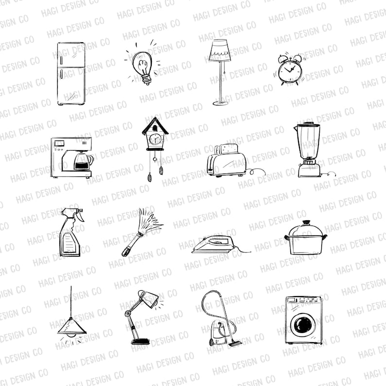 Household Cliparts, Housework, Cleaning, Chores, Kitchenware ...