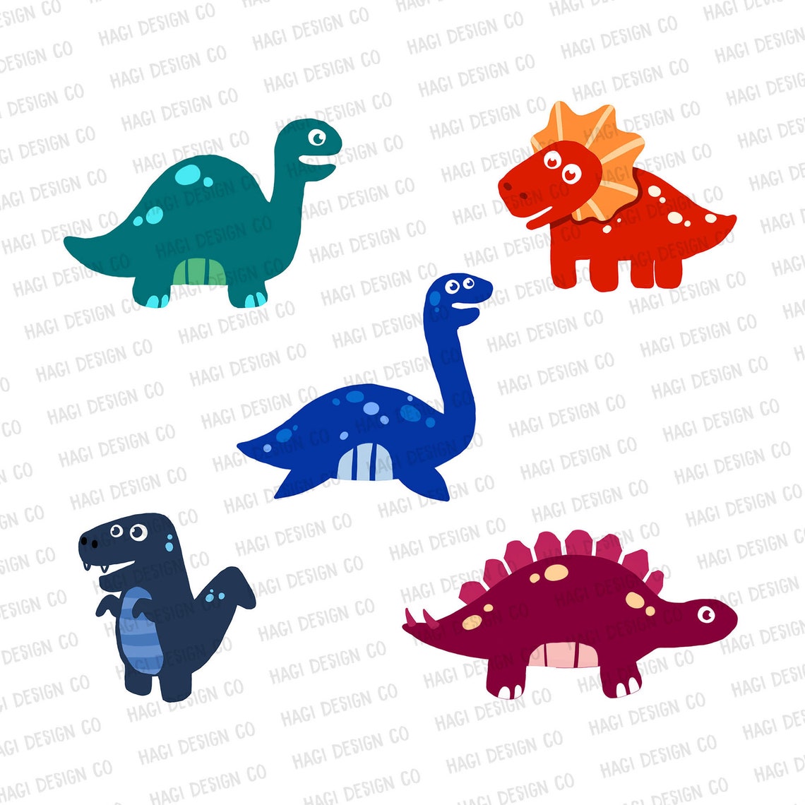 Dinosaur Cliparts Digital Dino Download Reptile Animal | Etsy