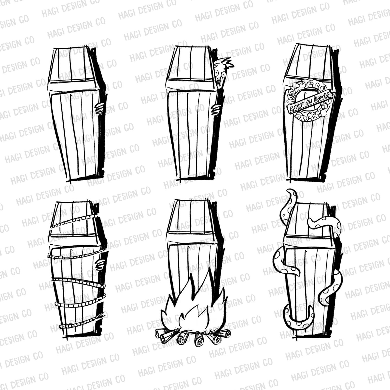 Coffin Cliparts, Casket Drawing, Black and White, Funeral Coffins ...