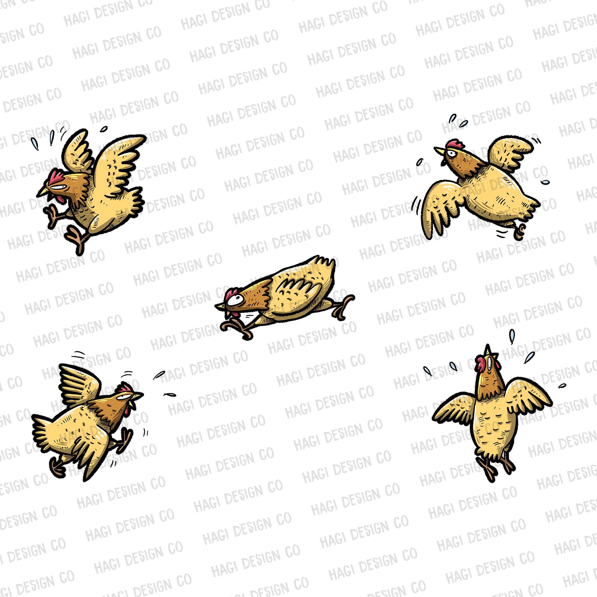 Flying Rooster Drawing