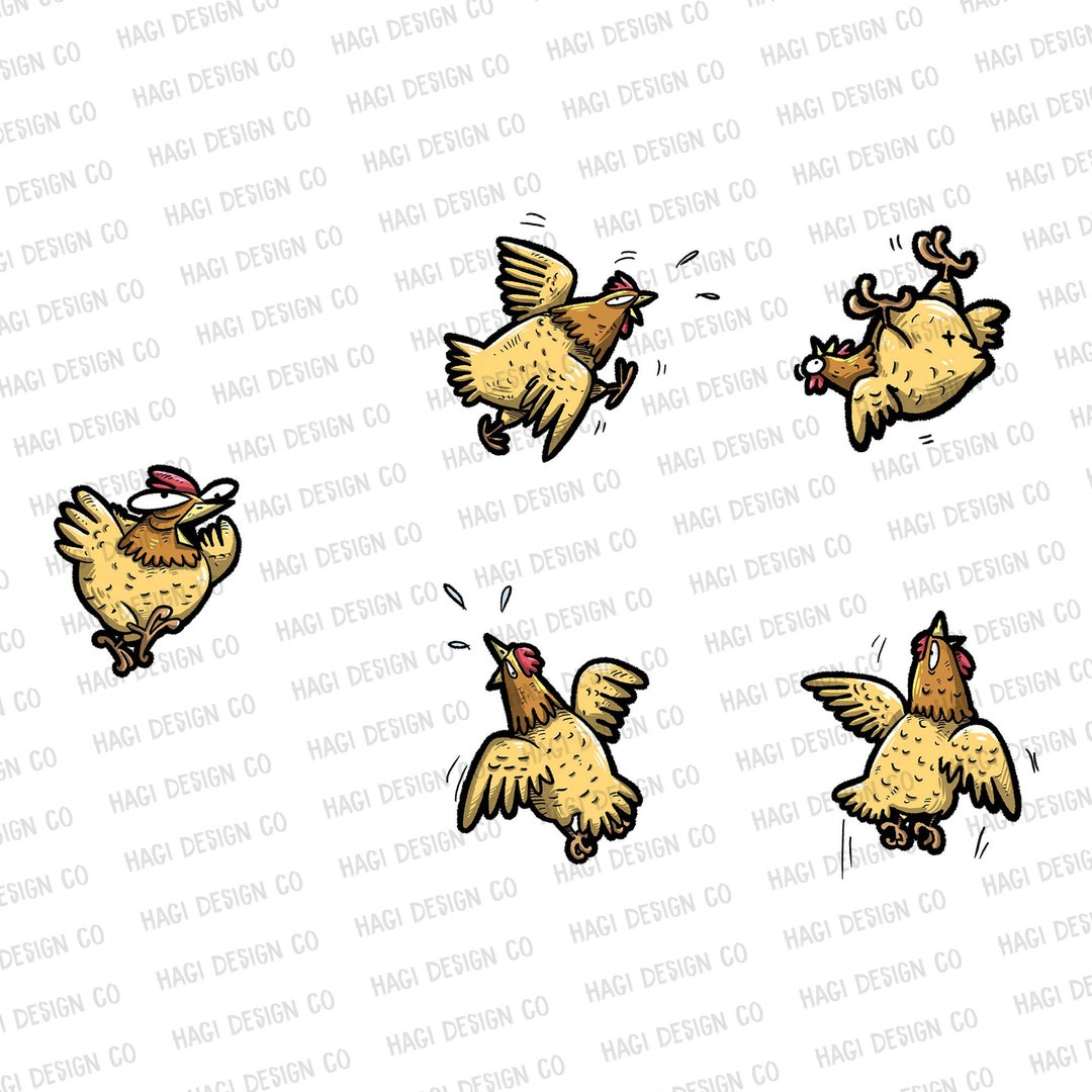 Crazy Chickens Clipart, Cartoon Flying Chicken Clip Arts, Falling ...