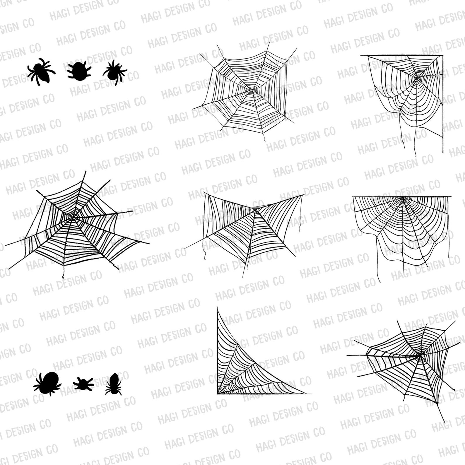 Halloween Cobweb Cliparts, Black Cobwebs & Spiders, Corner Cobweb ...
