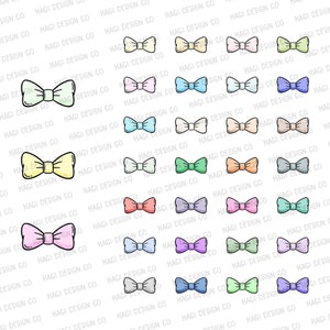 Bows Clipart, Bow Tie Graphics, Baby Shower Design, Planner Clip Art ...