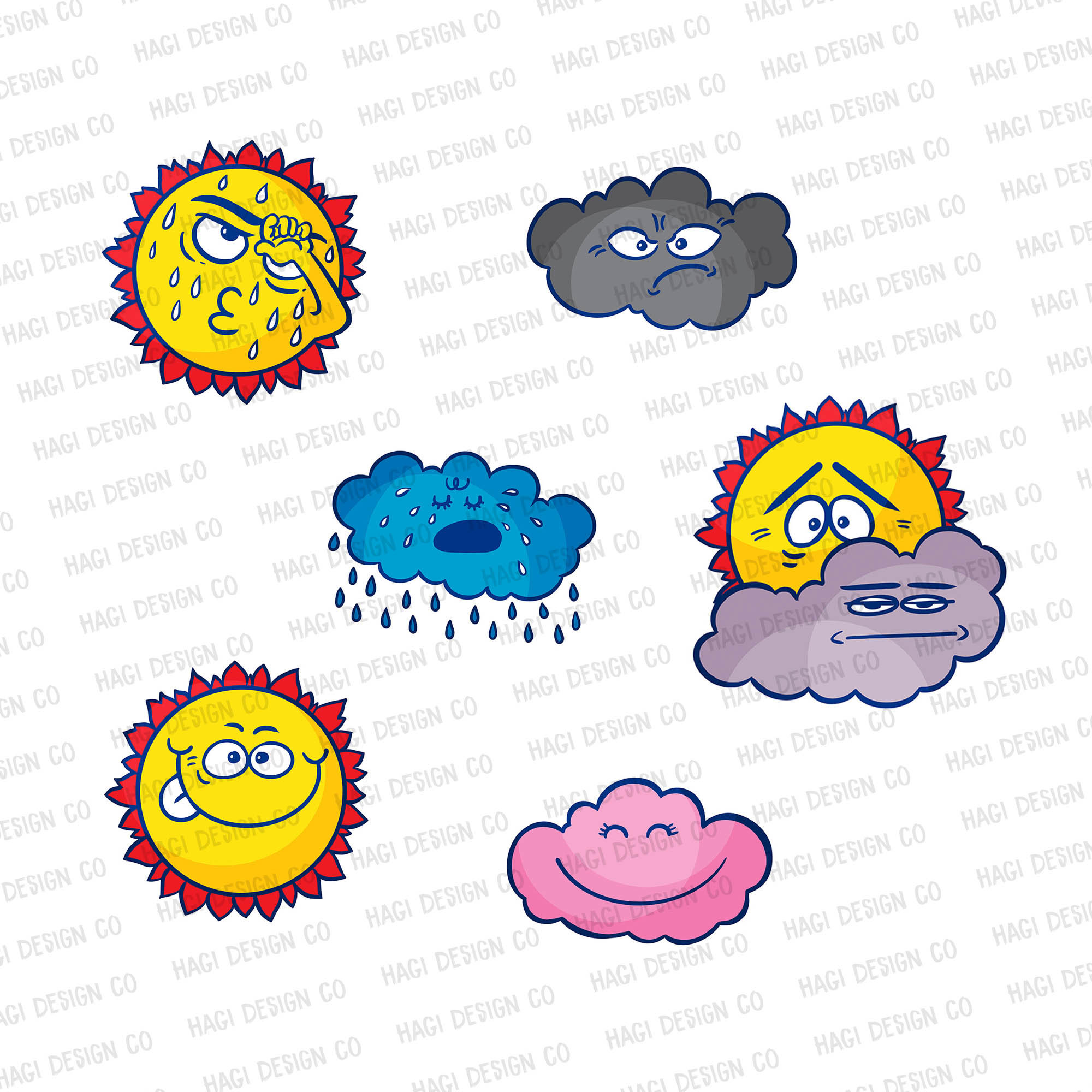 Craft Supplies & Tools Scrapbooking Clip Art & Image Files Sun & Cloud ...