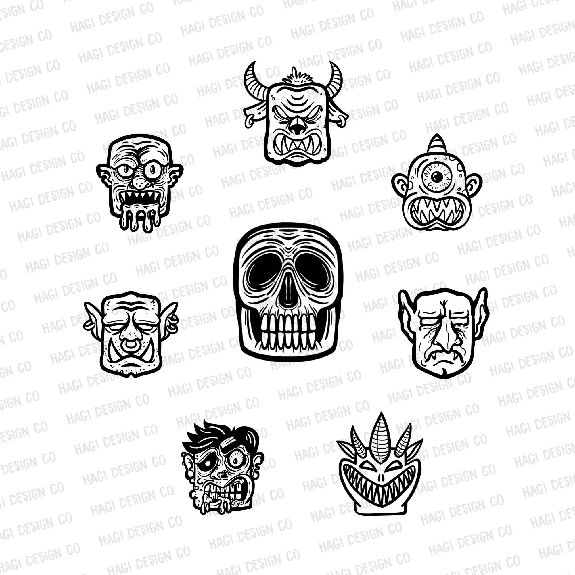 Zombie Skull Tattoo Designs