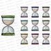 Hourglass Clip Arts, Doodle Clip Art, Element Designs, Sand Timer Clock ...
