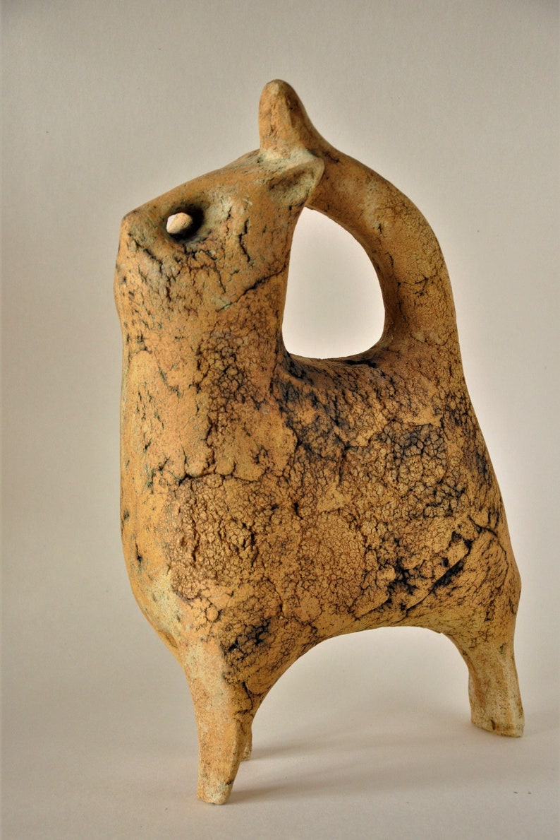 PROUD CAT, Ceramic Sculpture Depicting a Walking Cat - Etsy