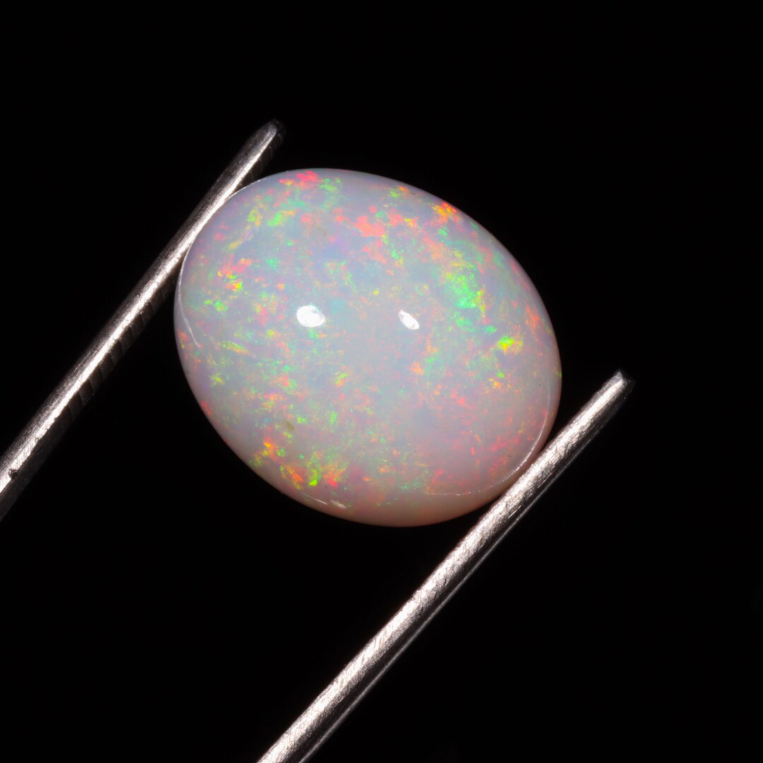 Milky Fire Opal Cabochon, Oval Shape Cabochon, Natural Ethiopian Opal ...